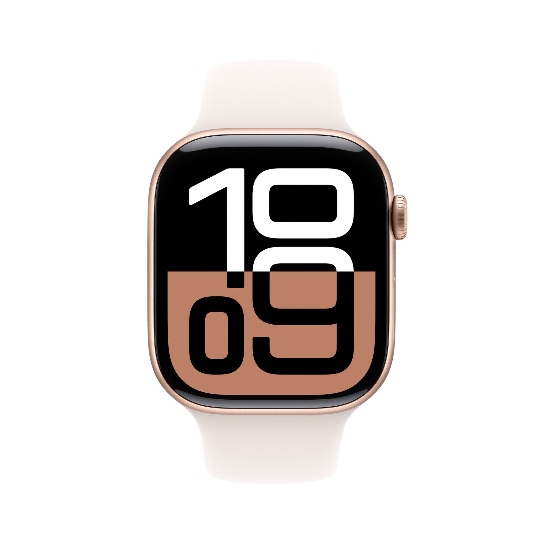 Apple Watch Series 10 GPS 42mm Rose Gold Aluminium Case with Light Blush Sport Band M L